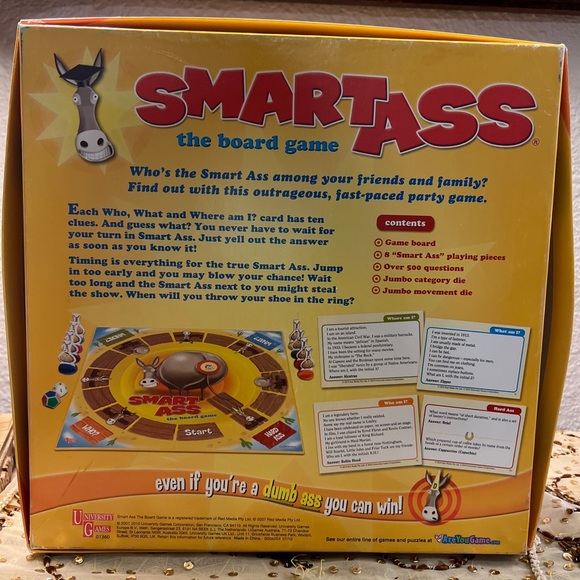unbranded | Games | Smart Ass Board Game Trivia Fast Pace Party Family ...